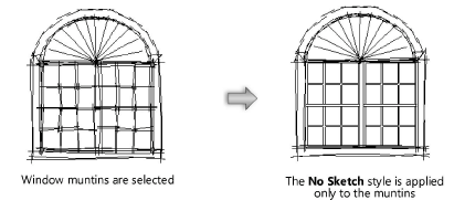Een schetsstijl toekennen aan een object