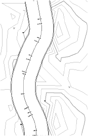 De weg creëren op basis van de bakens